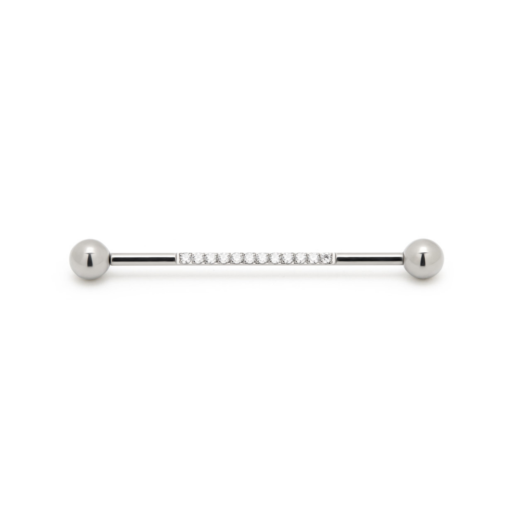 Trident Internally Threaded Jeweled Straight Barbell