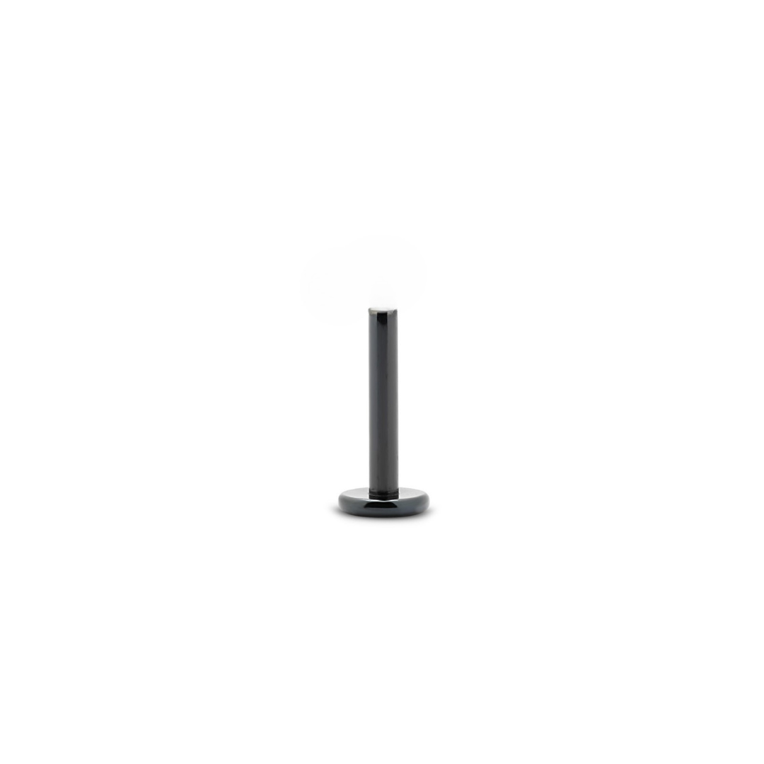 Trident Black PVD Titanium Internally Threaded Labret Pin