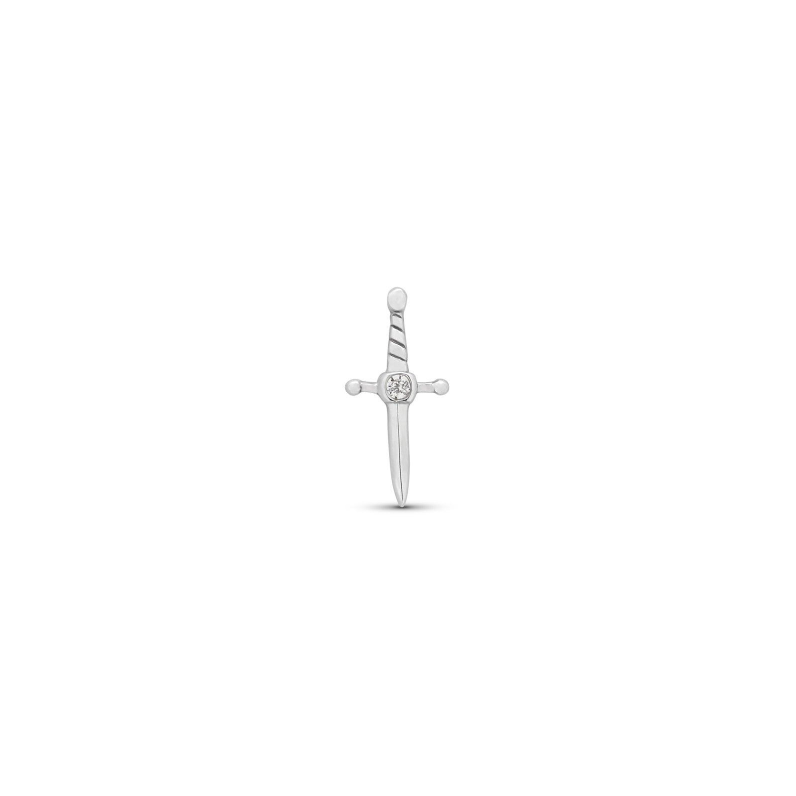 White 14kt Gold Threadless Jewel Sword – American Body Art Pty Ltd - Tattoo Supplies Online