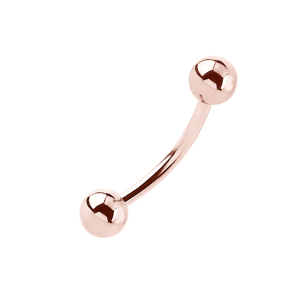 Rose Gold Curved Bar – American Body Art Pty Ltd - Tattoo Supplies Online